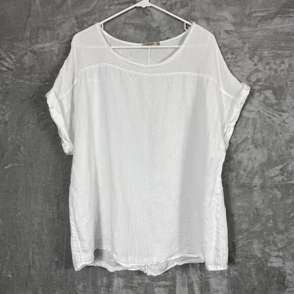 Lungo L'arno | Tops | Lungo Larno Linen White Top Plus 2x | Poshmark